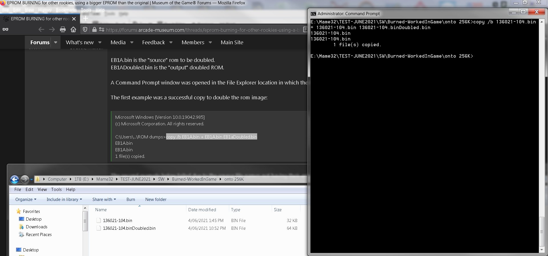 EPROM BURNING for other rookies, using a bigger EPROM than the original ...